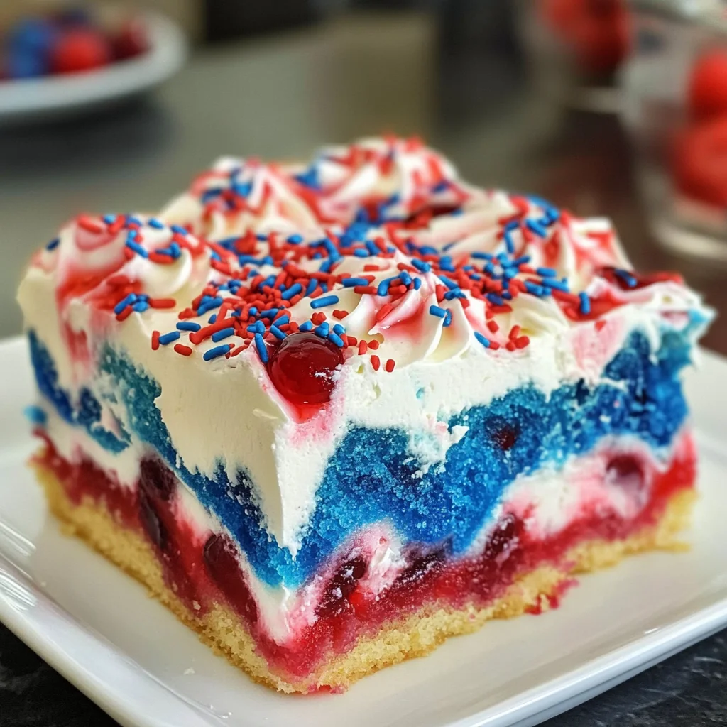 Red, White & Blue Poke Cake
